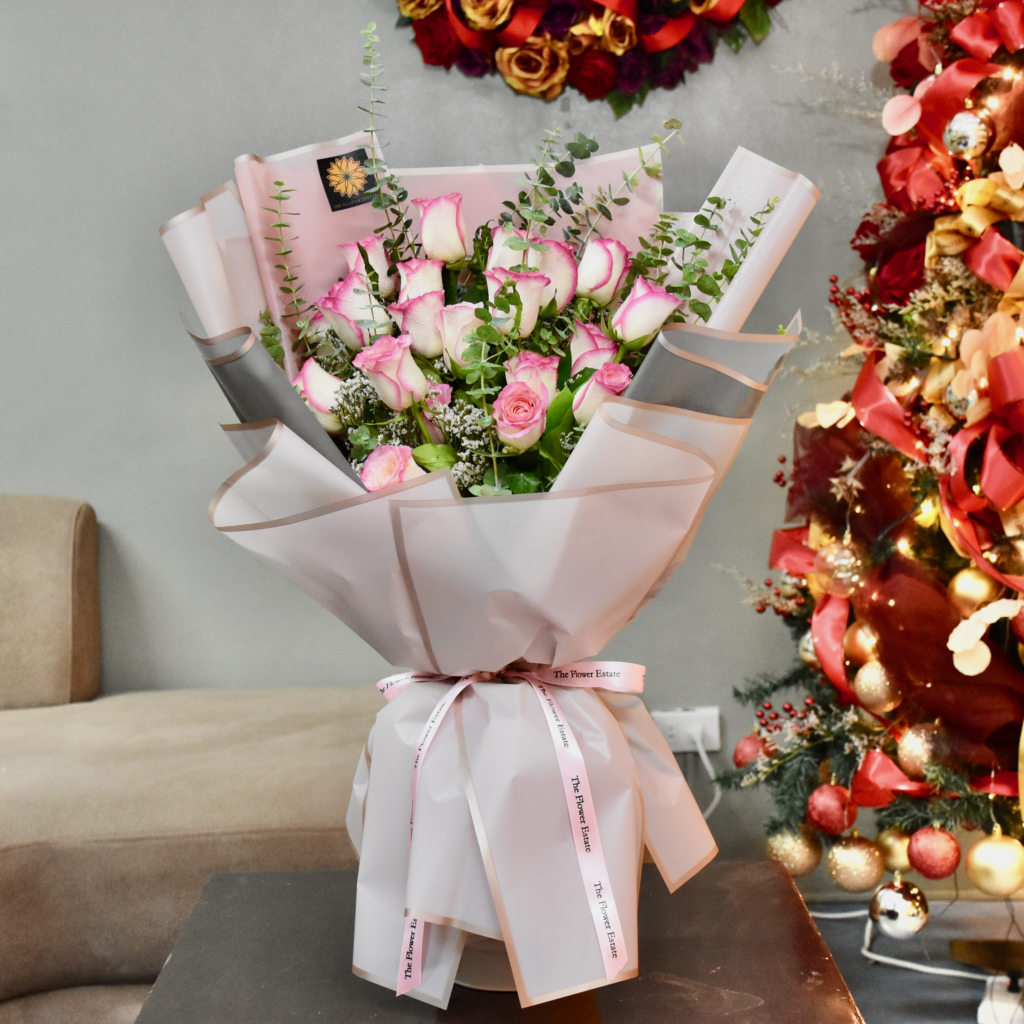 24 Pcs Colombian Roses Bouquet - The Flower Estate